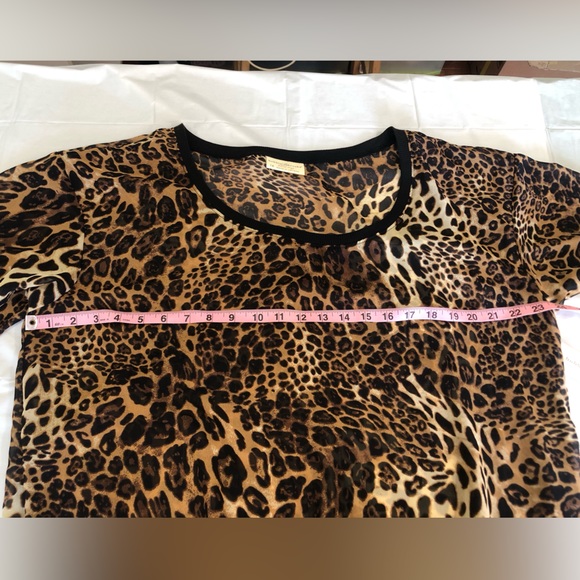 Bobbie Brooks | Tops | Bobbie Brooks Pluse Size Leopard Print Top Sheer ...